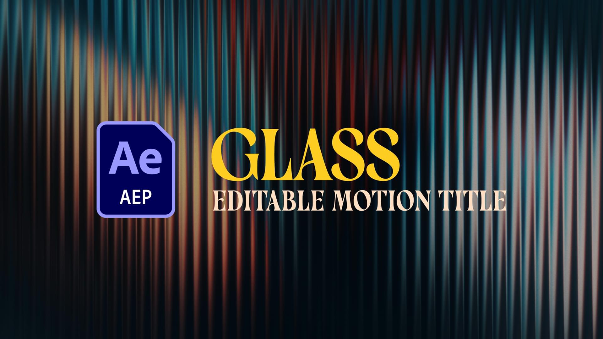 Glass Editable Motion Title | Visual Revival