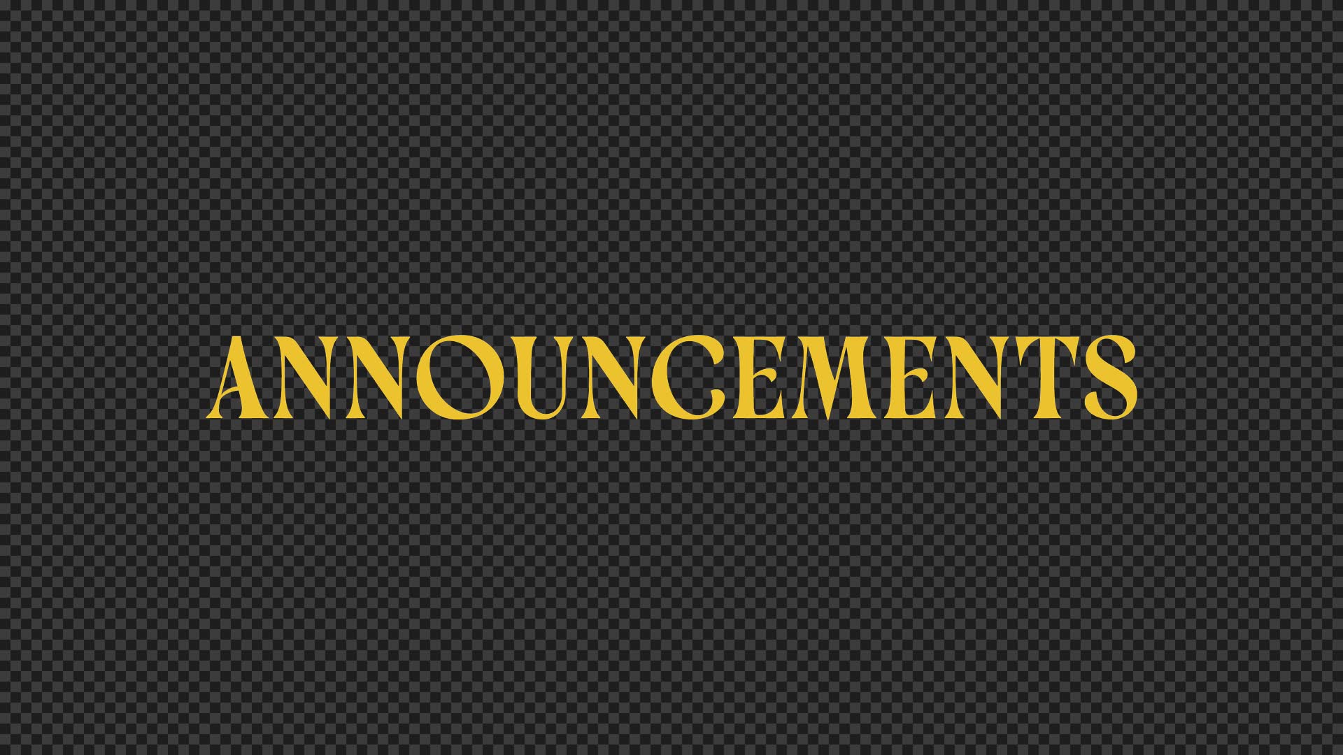 Glass Title Overlay - Announcements | Visual Revival