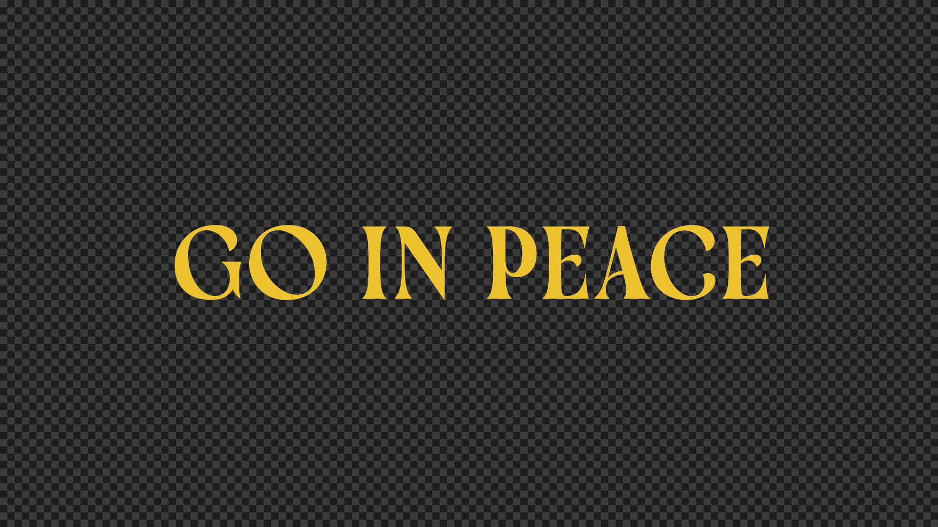 Glass Title Overlay - Go In Peace | Visual Revival