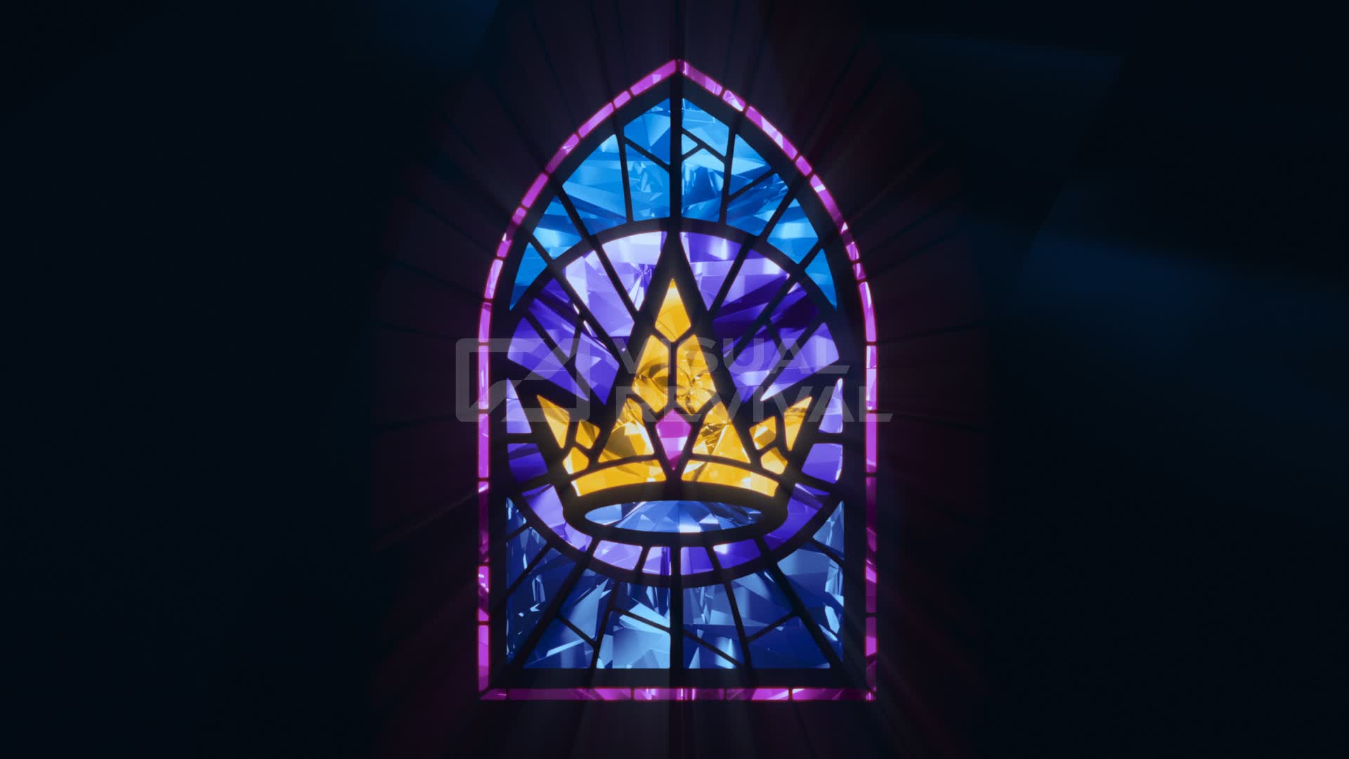 Stained Glass Figures Still - Crown | Visual Revival