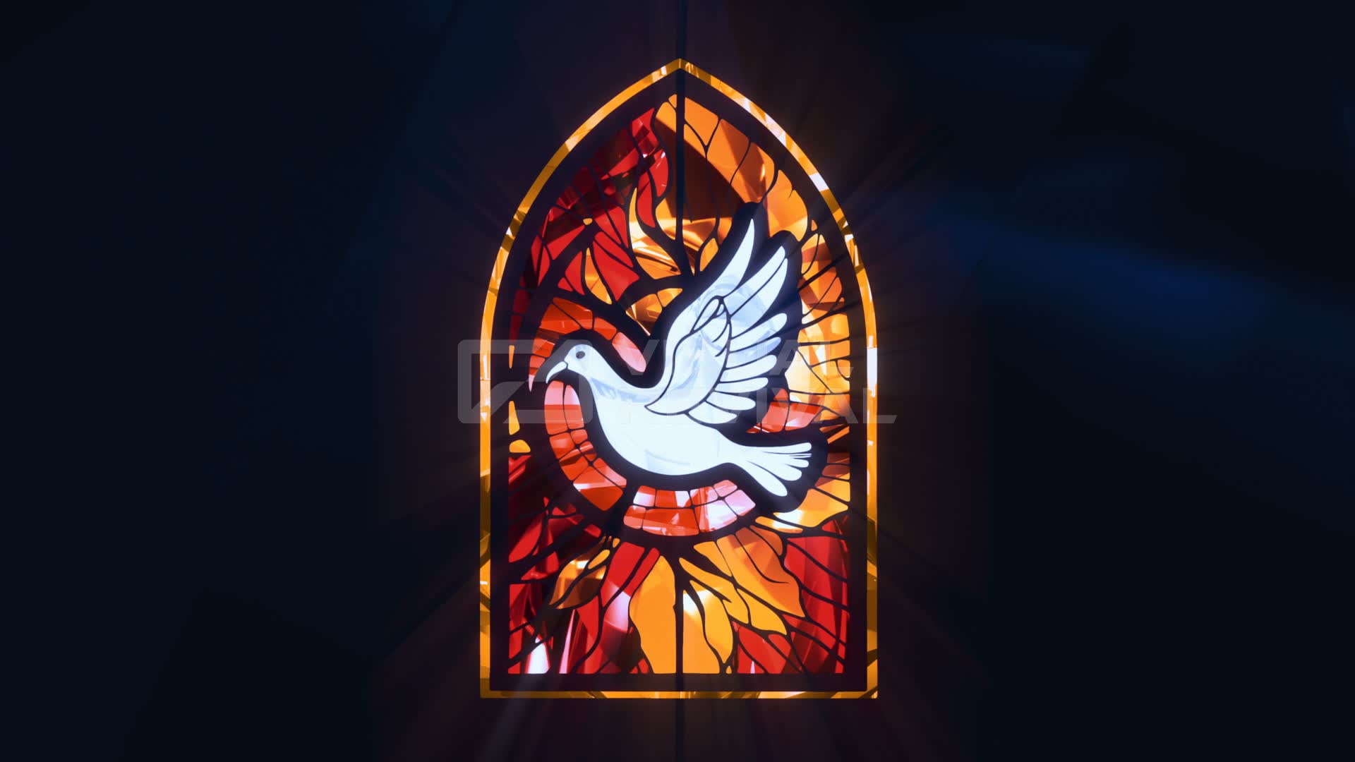 Stained Glass Figures Still - Holy Spirit | Visual Revival