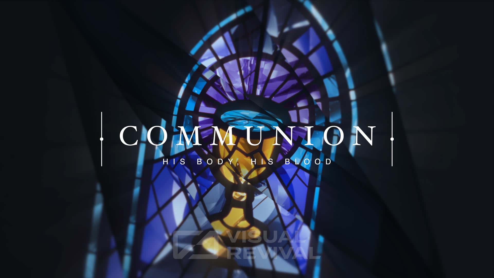 Stained Glass Figures Title Slide - Communion | Visual Revival