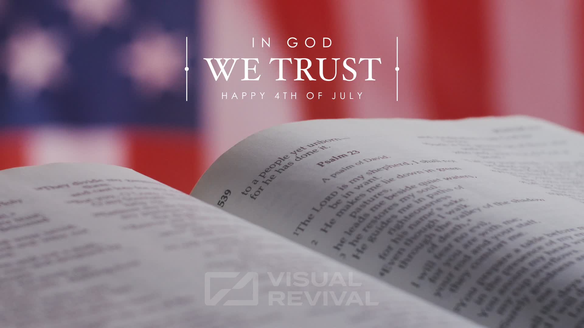 4th Of July Title Slide - In God We Trust | Visual Revival