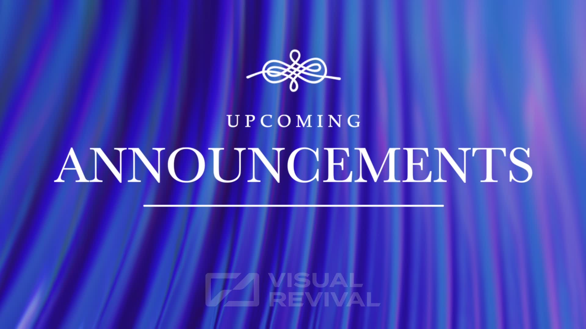 Wavy Glass Title Slide - Announcements | Visual Revival