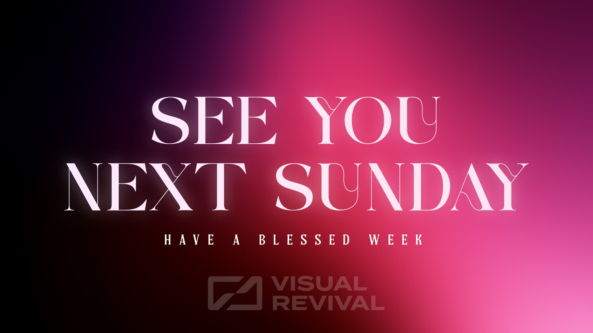 Light Leaks Title Slide - See You Next Sunday | Visual Revival
