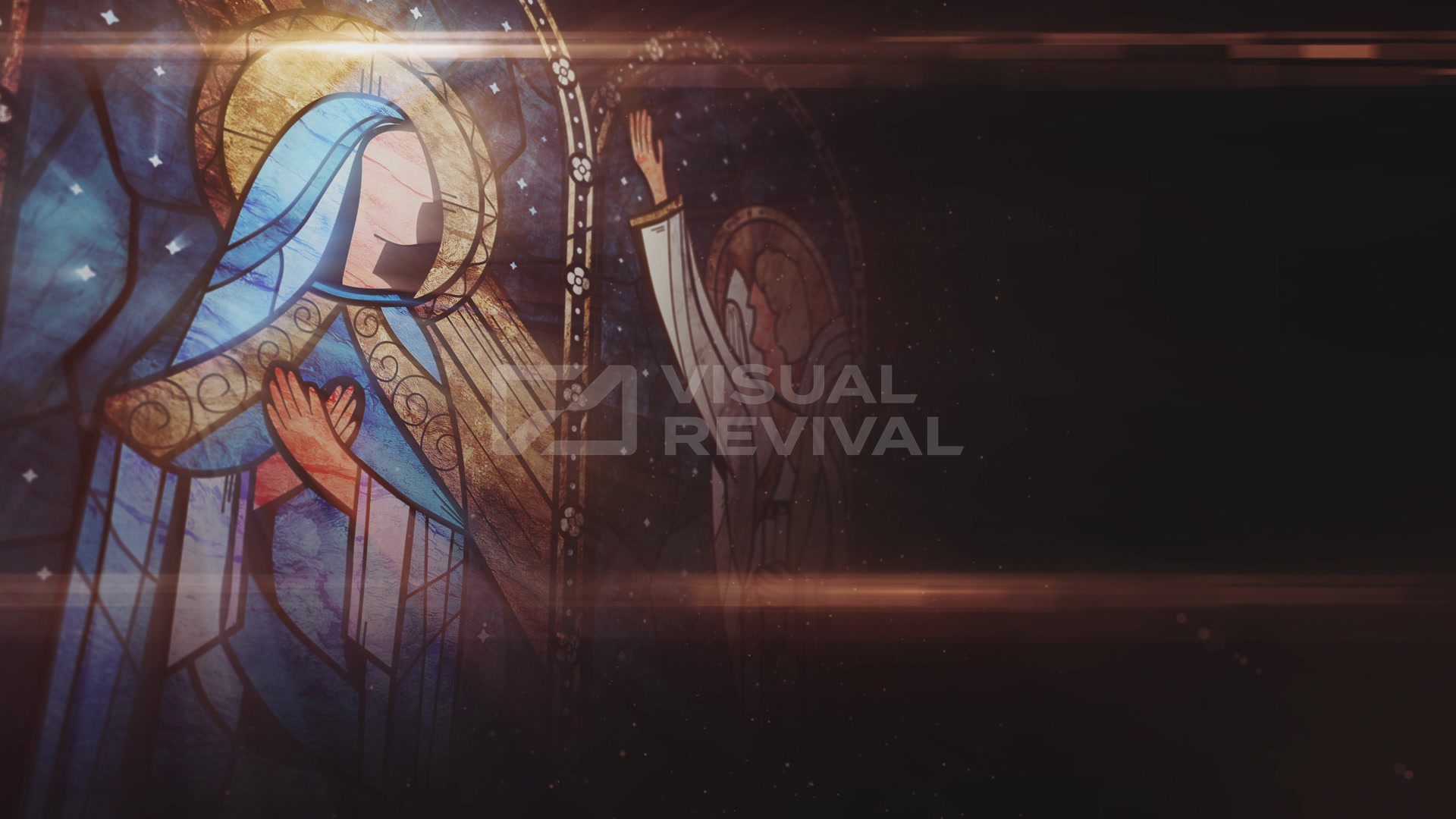 Nativity Glass Still - Mary & Angel | Visual Revival
