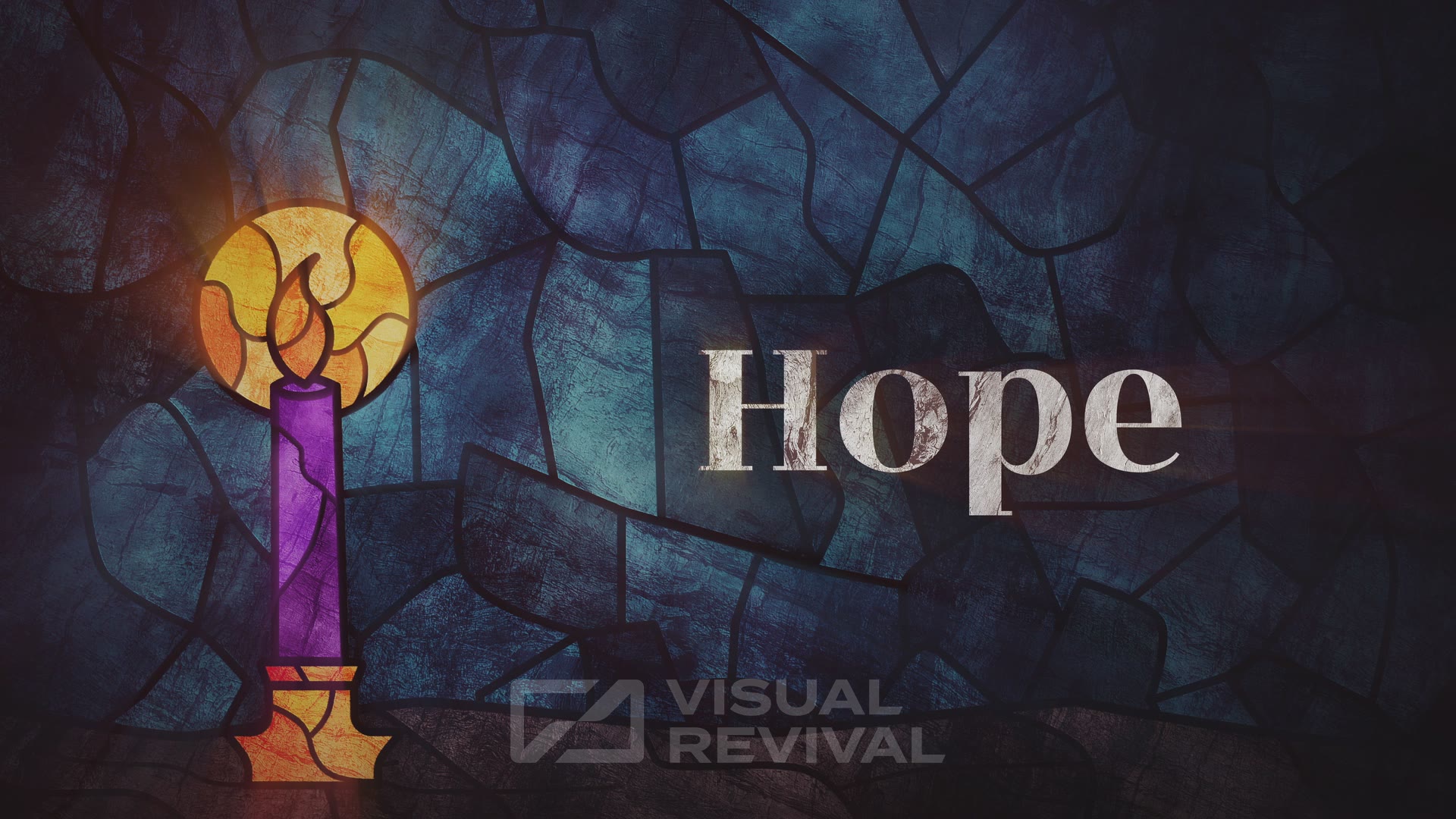 Nativity Glass Title Slide - Advent Hope | Visual Revival