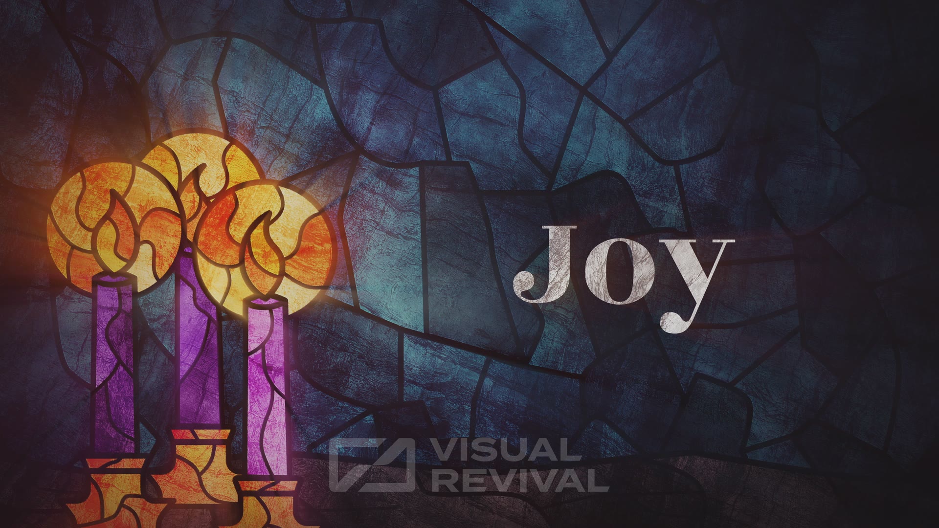 Nativity Glass Title Slide - Advent Joy | Visual Revival