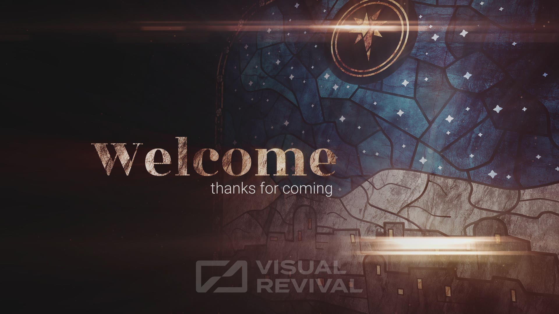 Nativity Glass Title Slide - Welcome | Visual Revival