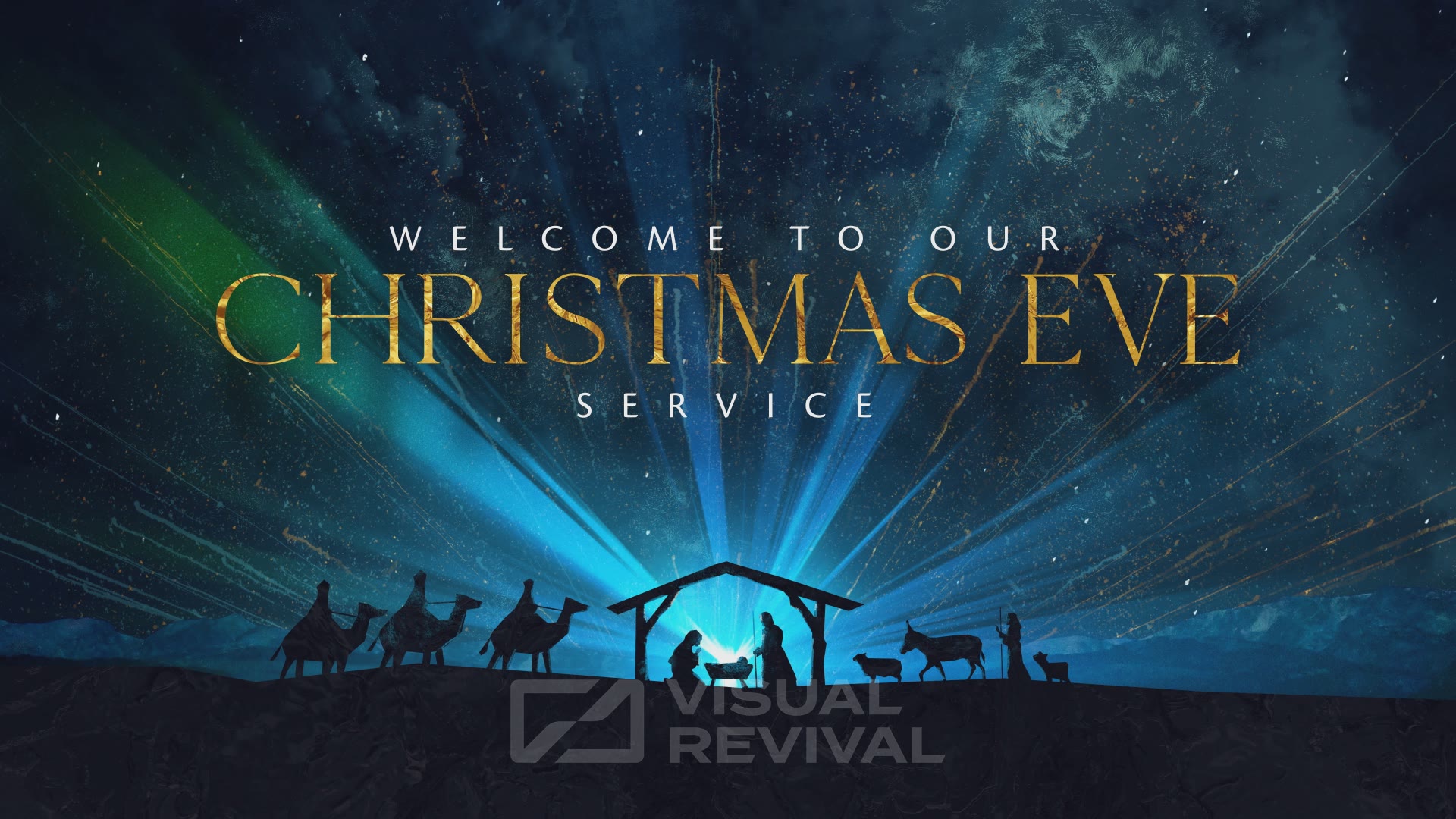 Silent Night Title Slide - Christmas Eve Nativity | Visual Revival