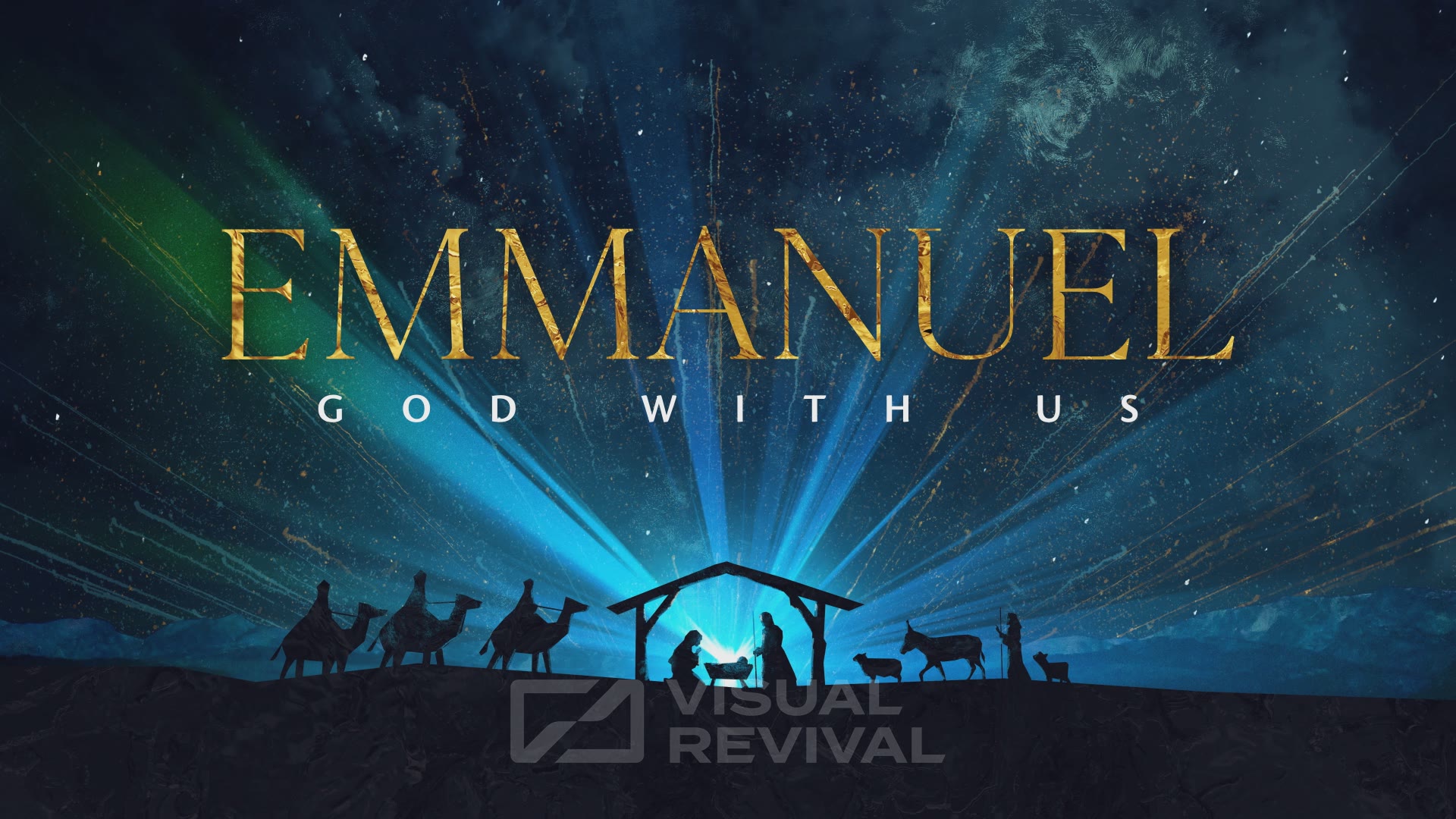 Silent Night Title Slide - Emmanuel God With Us | Visual Revival