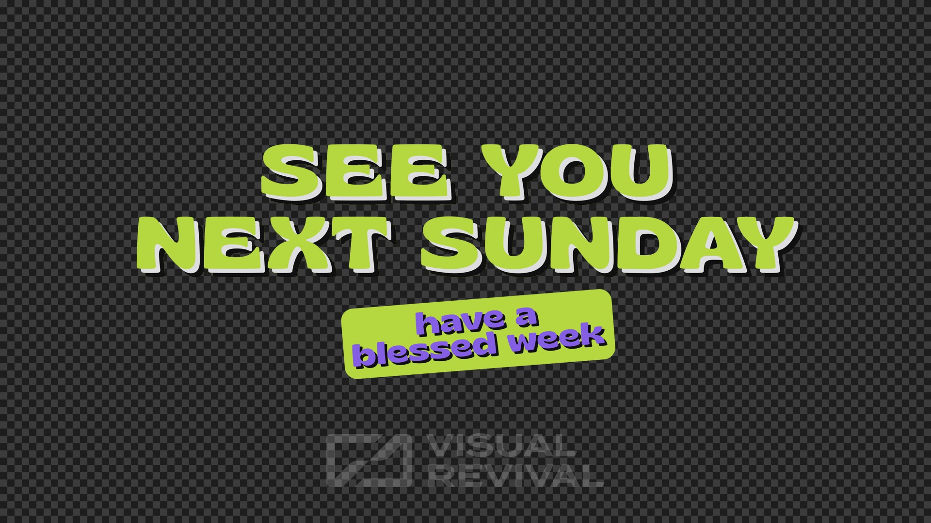Summer Tiles Title Overlay - See You Next Sunday | Visual Revival