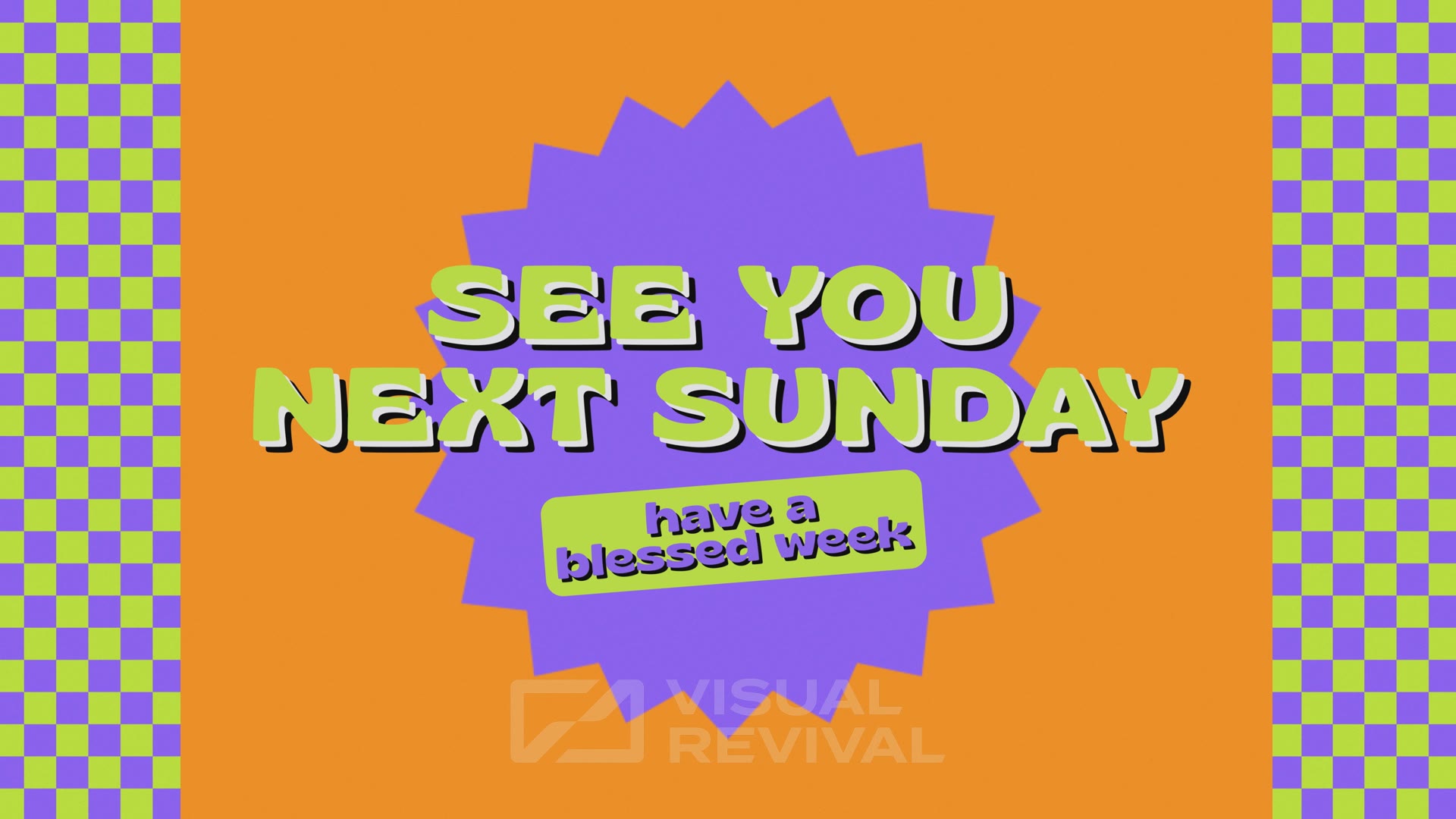 Summer Tiles Title Slide - See You Next Sunday | Visual Revival