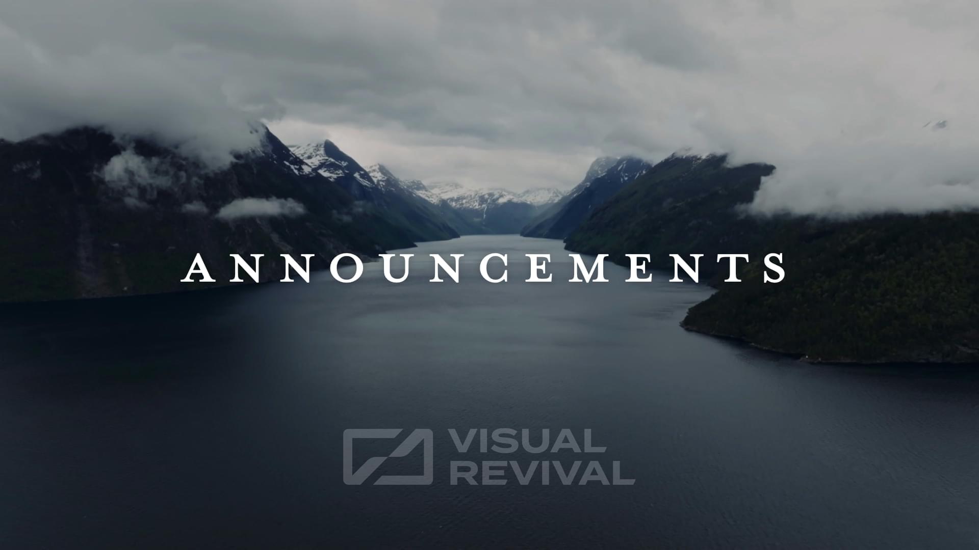 Sanctuary Title Slide - Announcements | Visual Revival