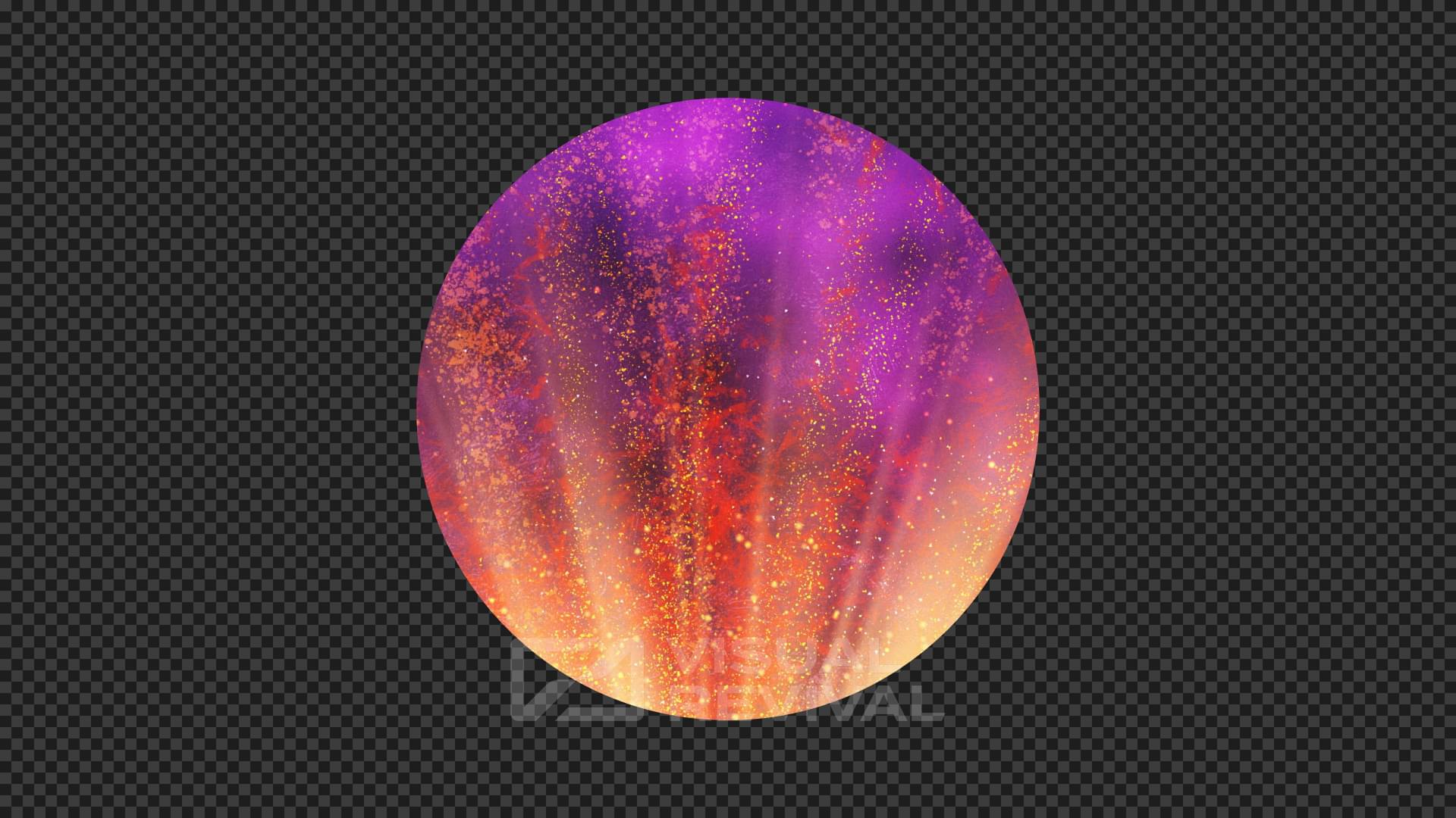 Easter Risen Title Overlay - Circle Orange Pink | Visual Revival