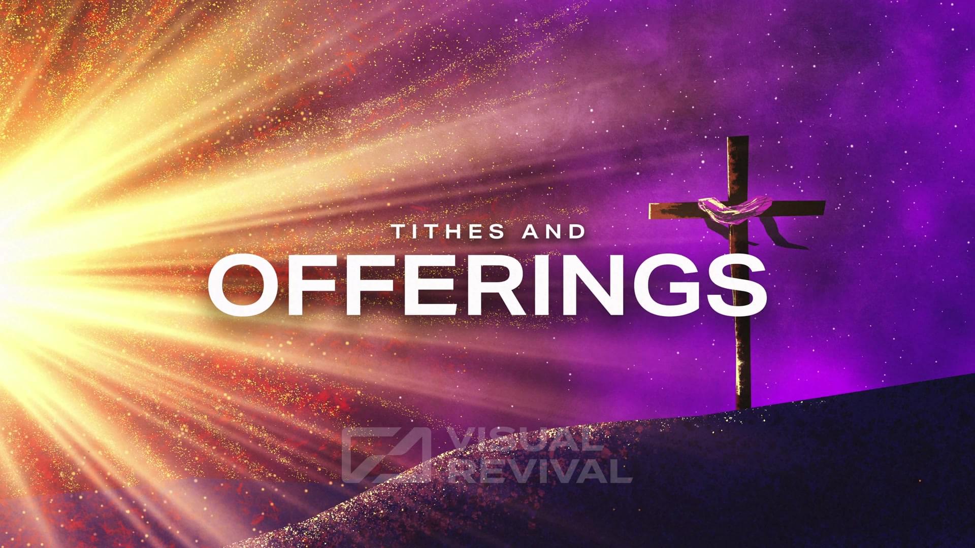 Easter Risen Title Slide - Tithes And Offering | Visual Revival