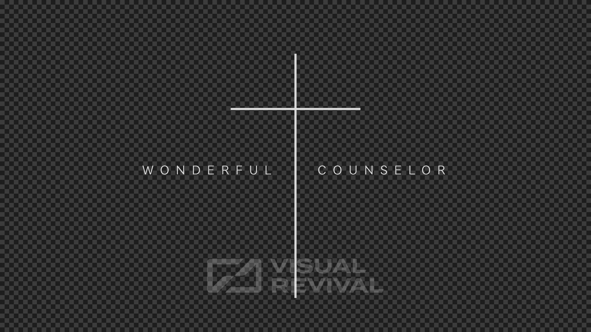 Name Above Title Overlay - Wonderful Counselor Cross | Visual Revival