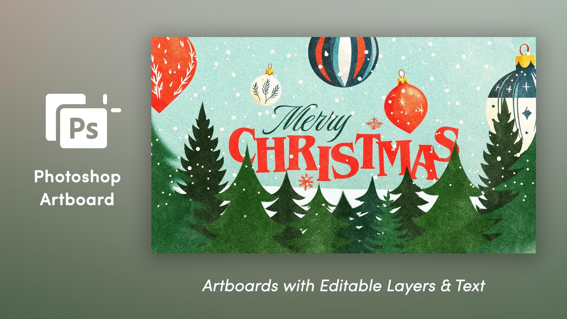 Merry Christmas Photoshop Artboard | Visual Revival