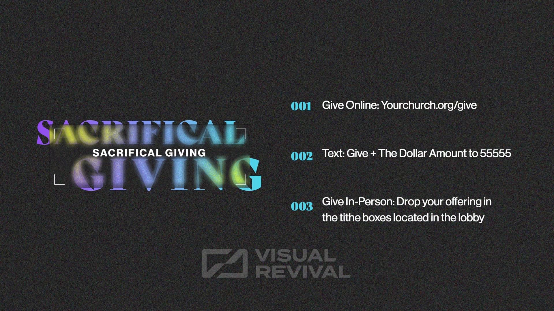 Sacrificial Giving Service Slide | Visual Revival