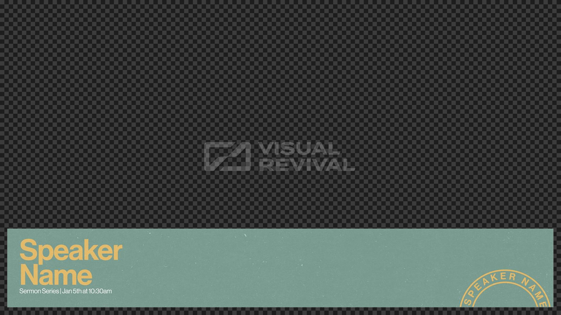 Speaker Name Lower Third 01 | Visual Revival