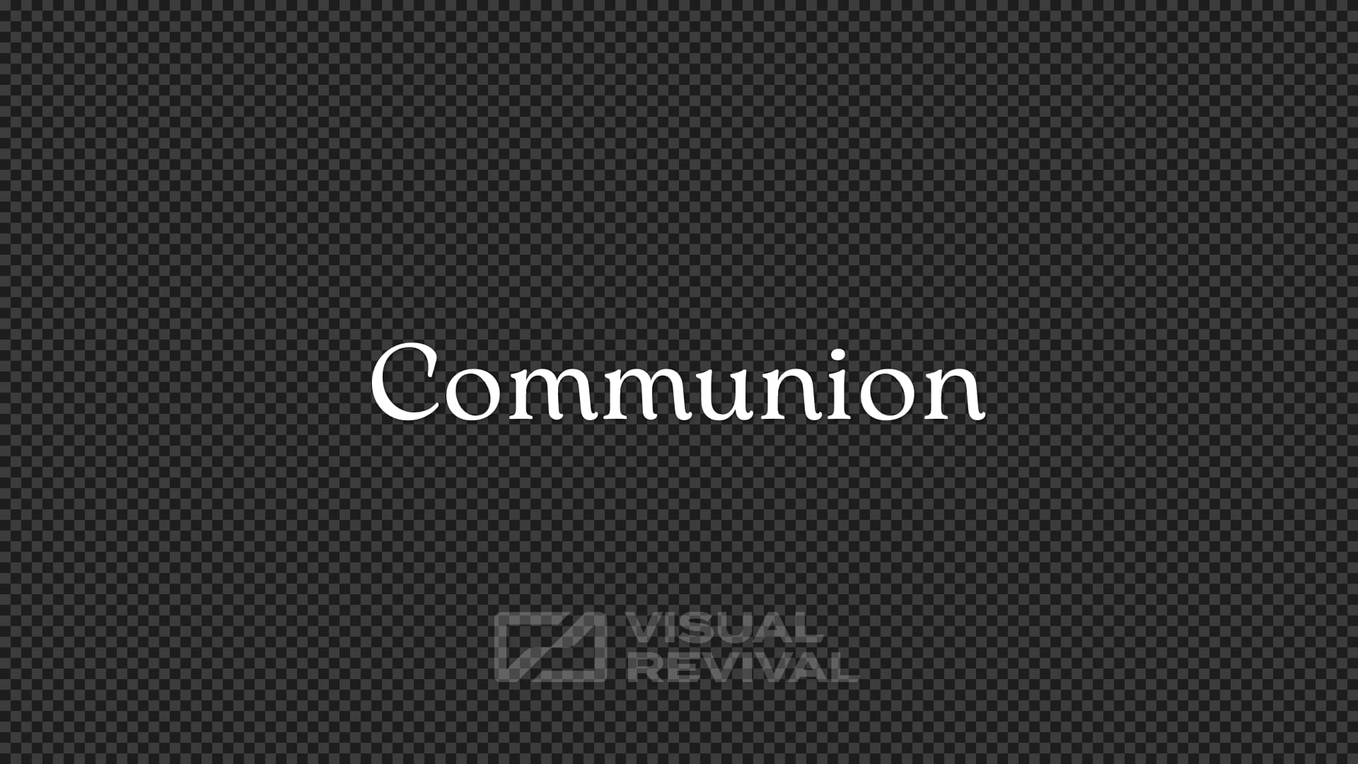 Spring Awakening Title Overlay - Communion | Visual Revival