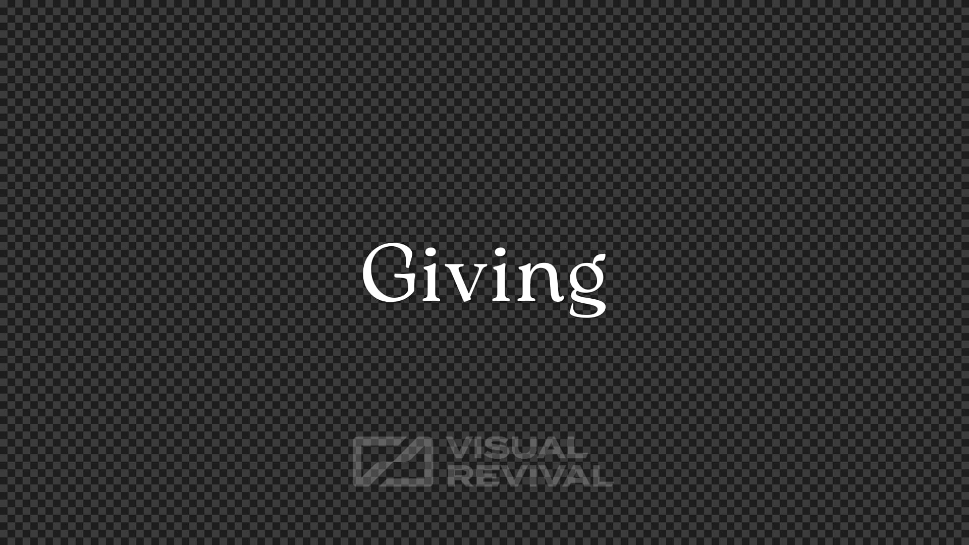 Spring Awakening Title Overlay - Giving | Visual Revival