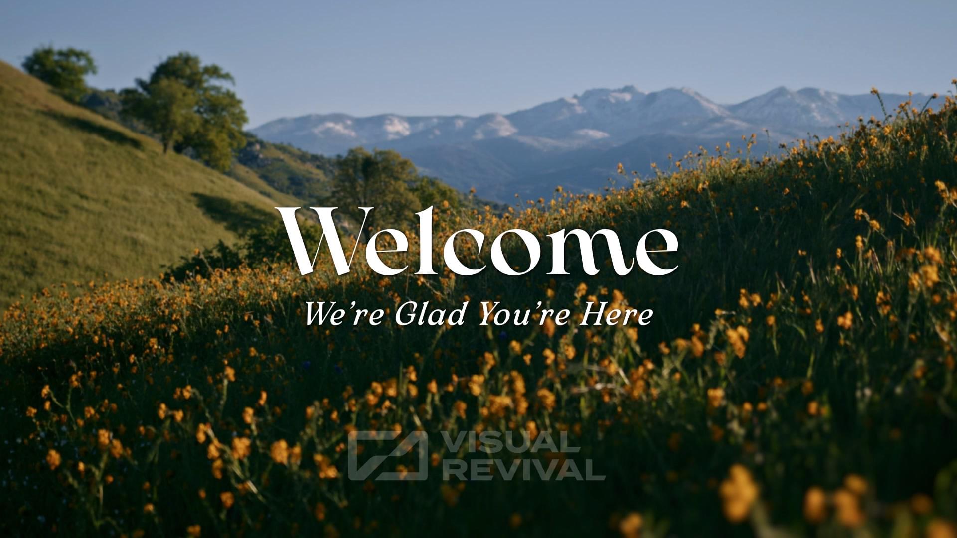 Spring Awakening Title Slide - Welcome We're Glad You're Here | Visual ...