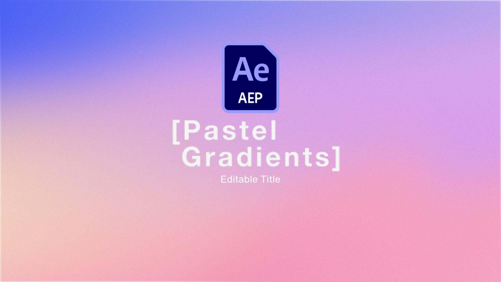 Pastel Gradients Editable Motion Title | Visual Revival