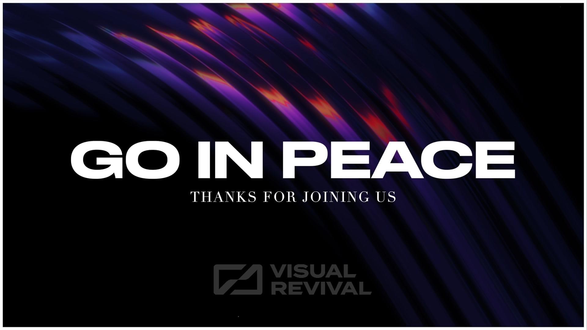 Transcendence Title Slide - Go In Peace | Visual Revival
