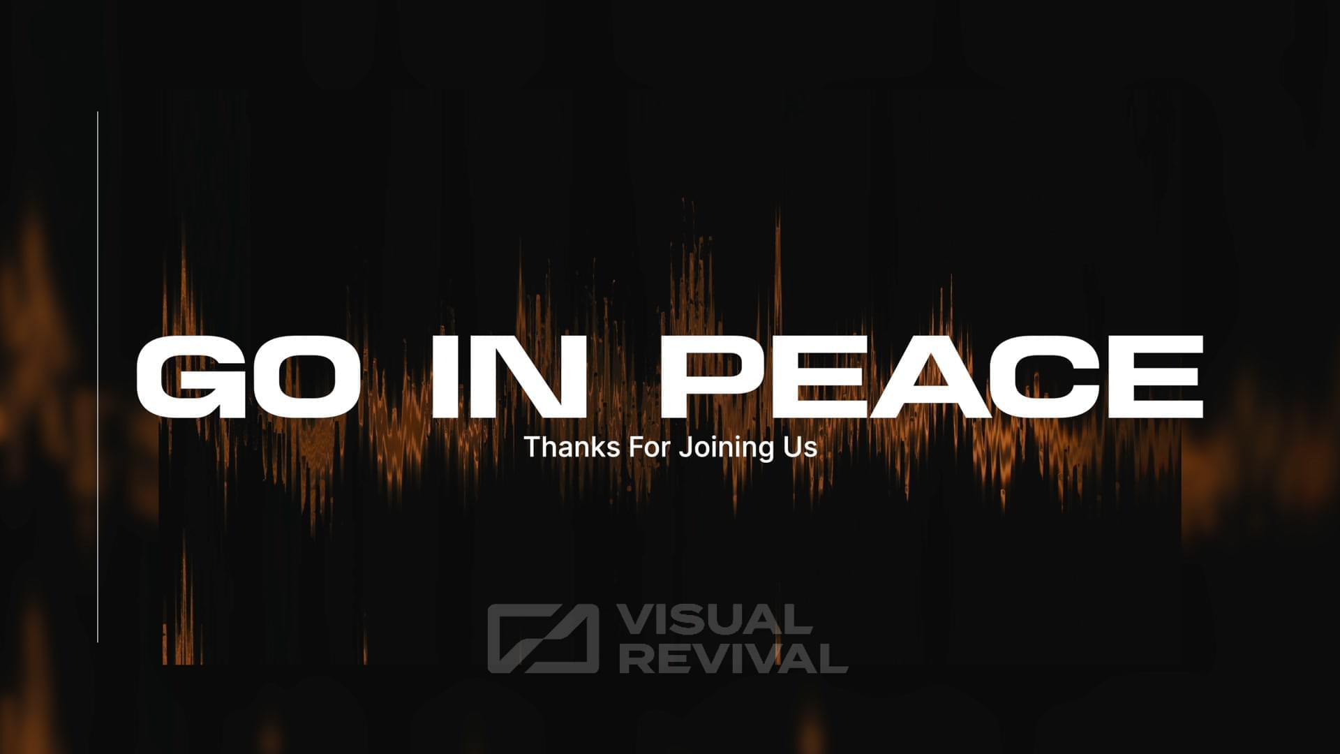 Bronze Pulse Title Slide - Go In Peace | Visual Revival