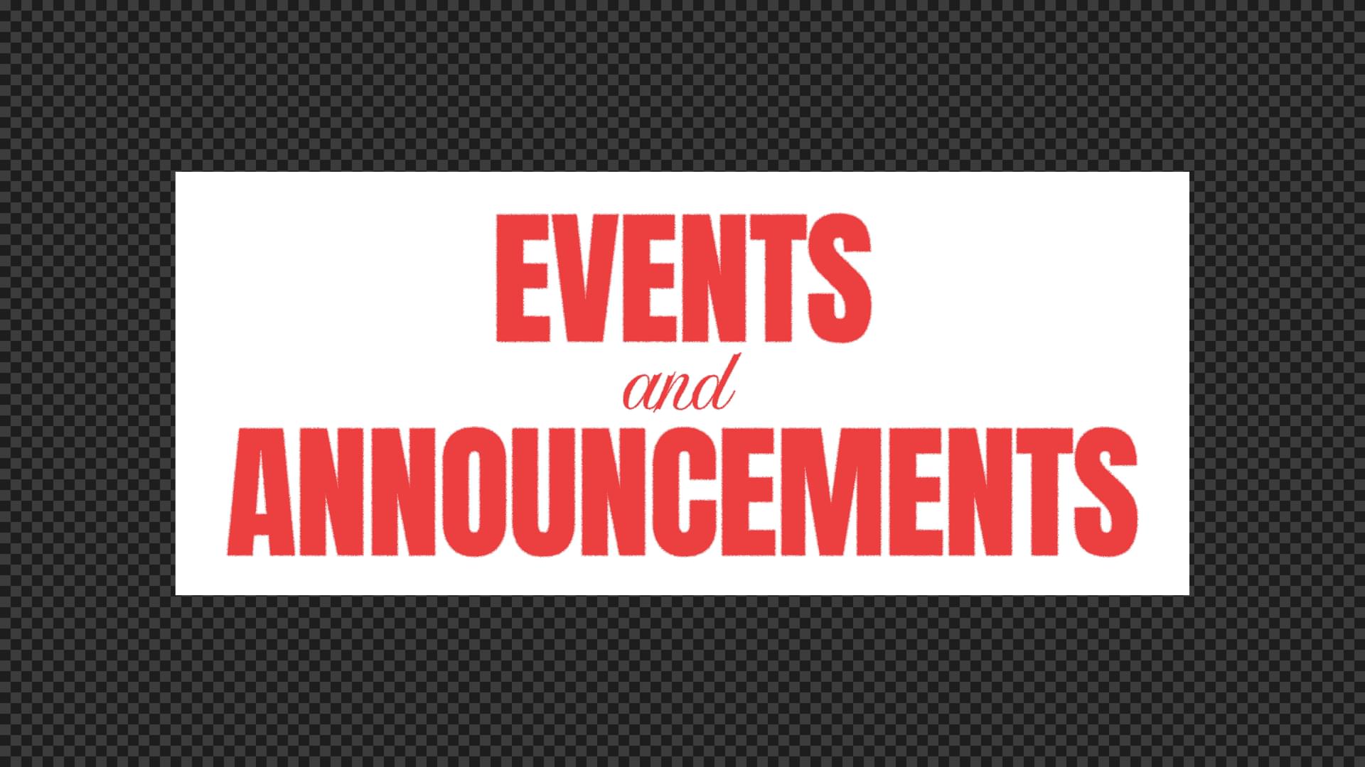 I Know A Name Title Overlay - Events And Announcements | Visual Revival