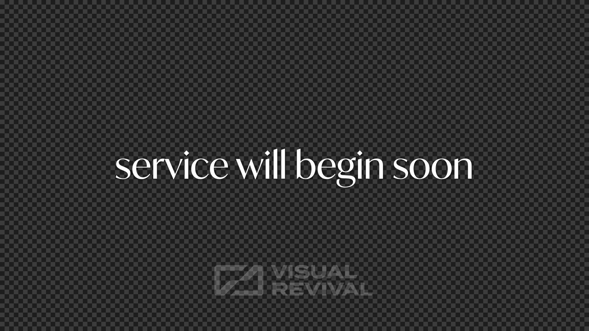 Golden Pastures Title Overlay - Service Will Begin Soon | Visual Revival