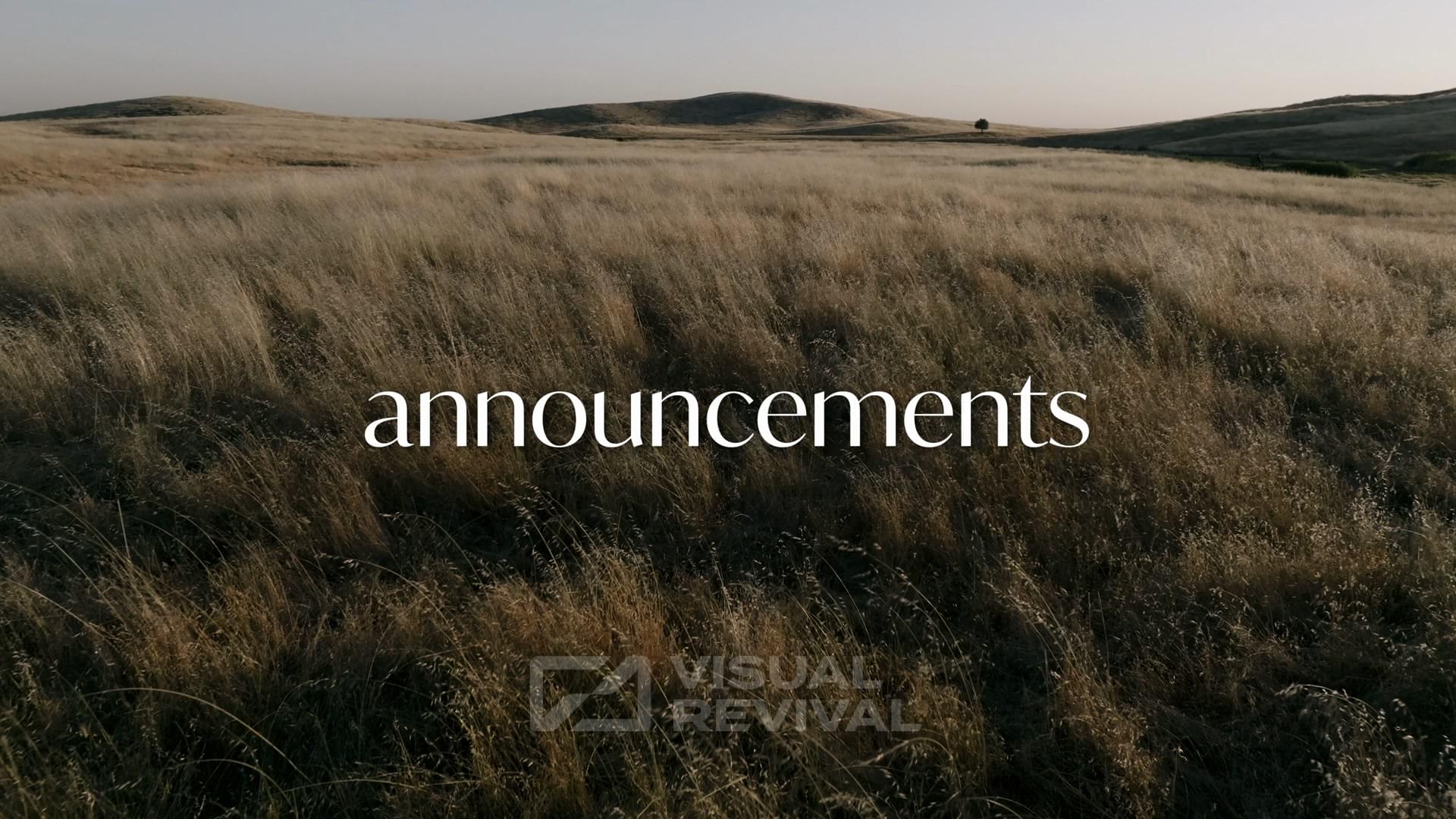 Golden Pastures Title Slide - Announcements | Visual Revival