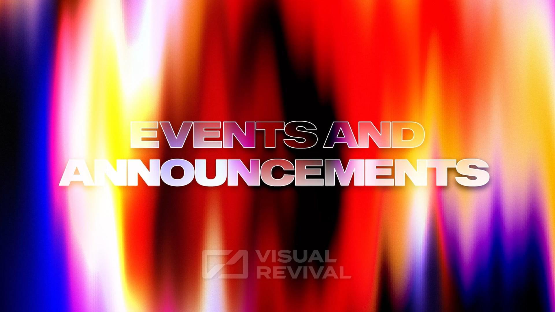 Thermal Title Slide - Announcements | Visual Revival