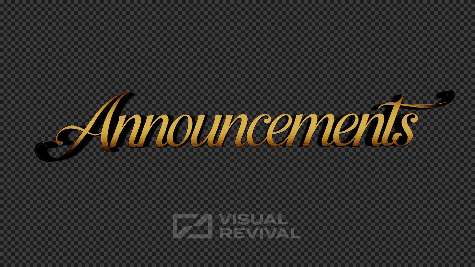 Silent Night Title Overlay - Announcements | Visual Revival