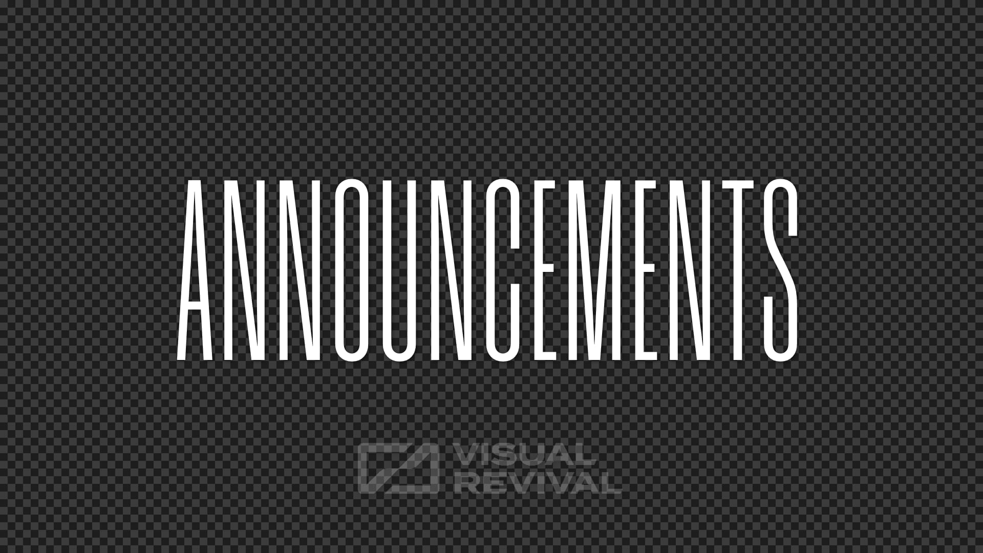 The Threshold Title Overlay - Announcements | Visual Revival