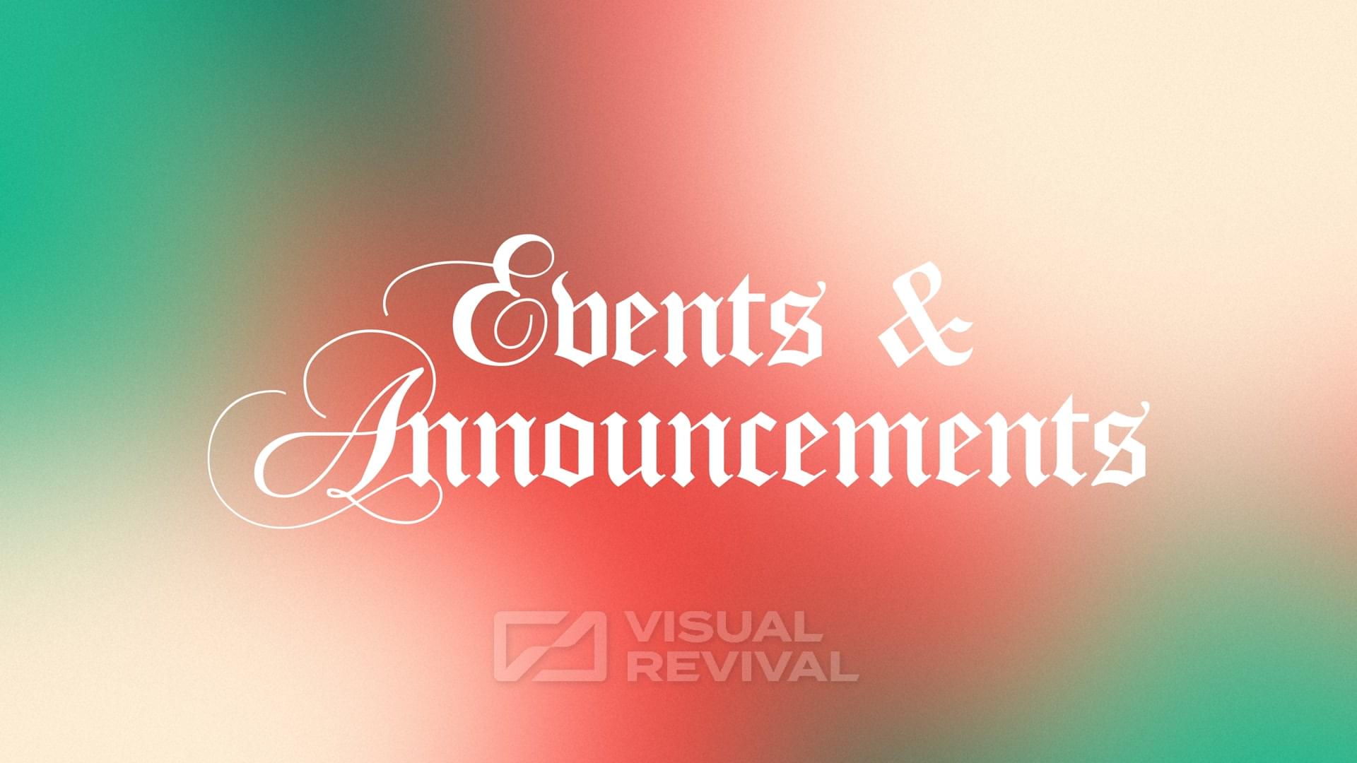 Christmas Gradient Title Slide - Events And Announcements | Visual Revival