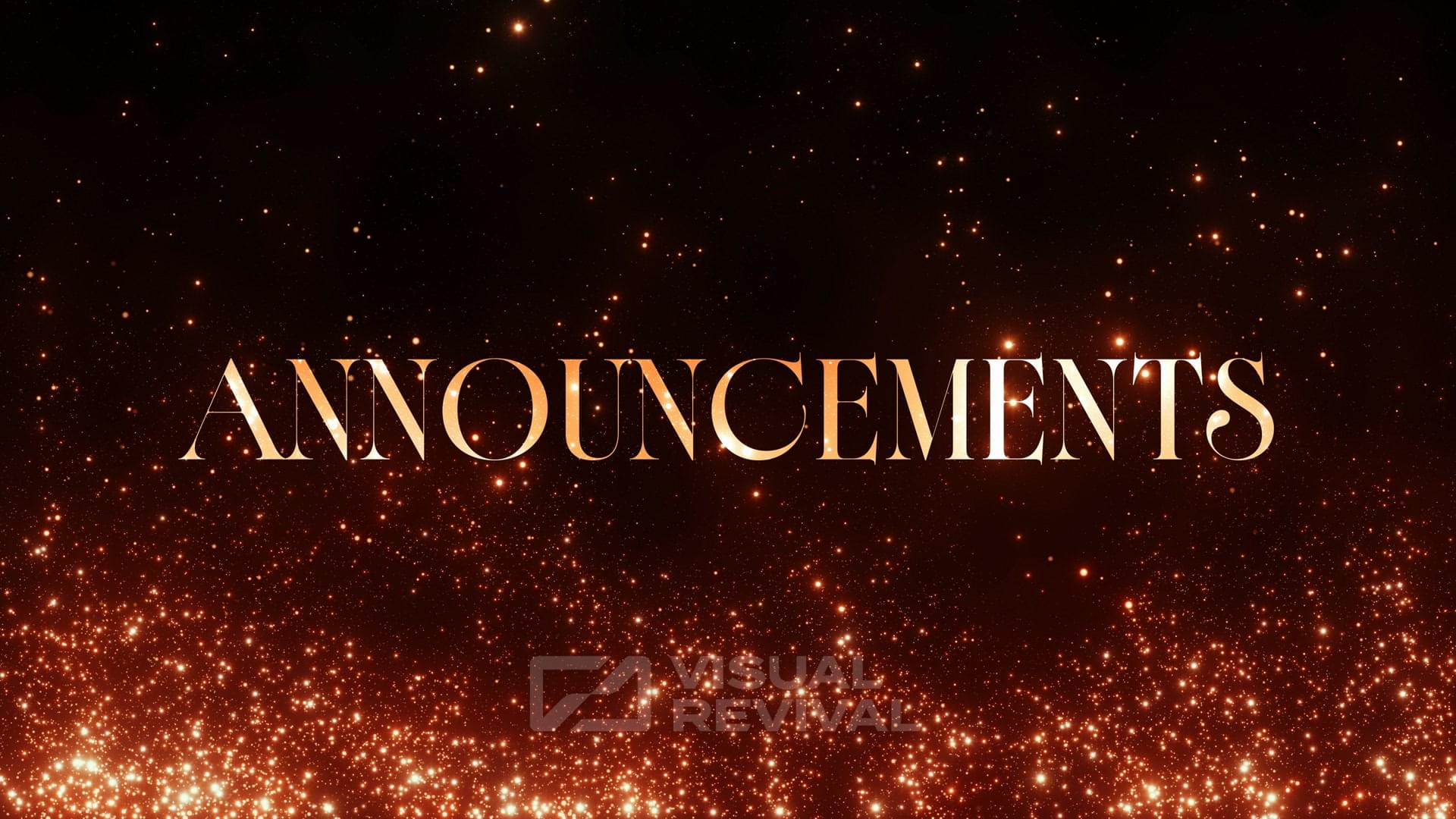Starfall Title Slide - Announcements | Visual Revival