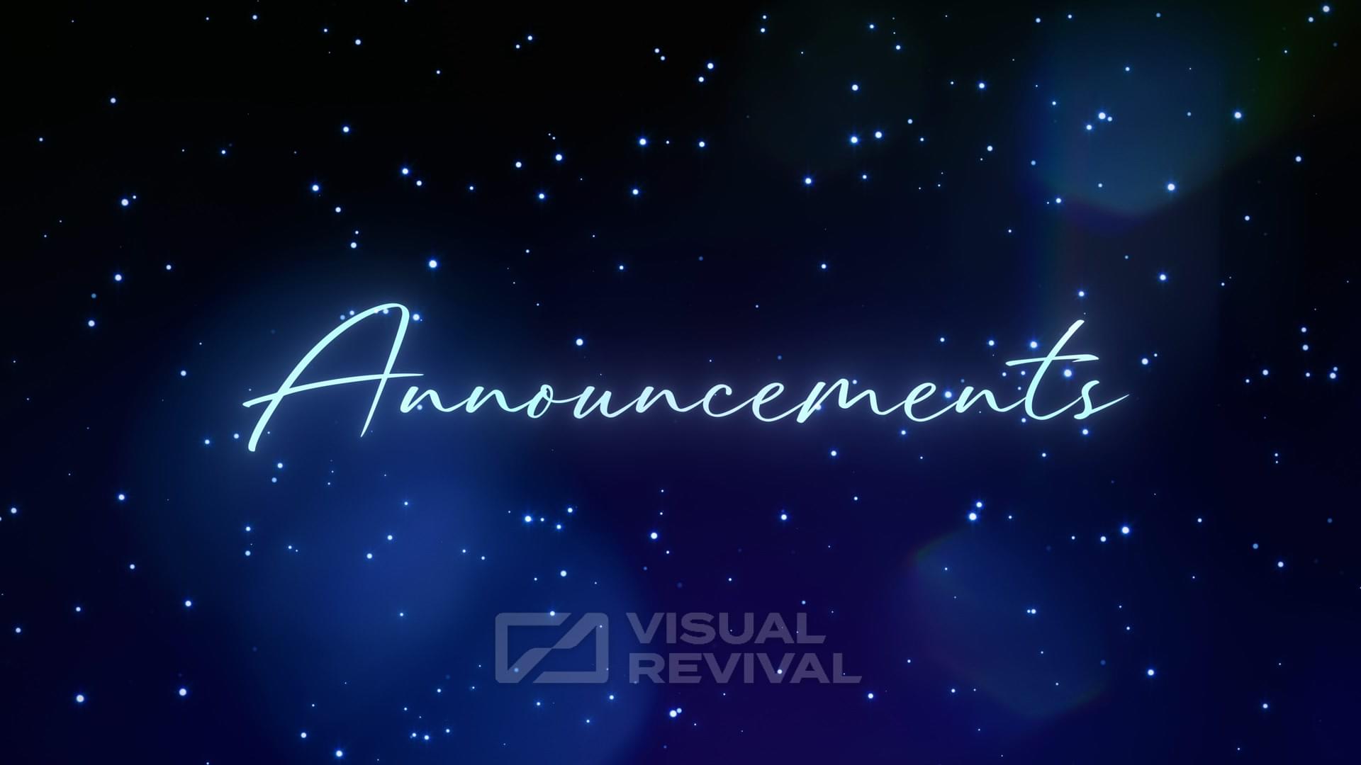 Snow Drift Title Slide - Announcements | Visual Revival