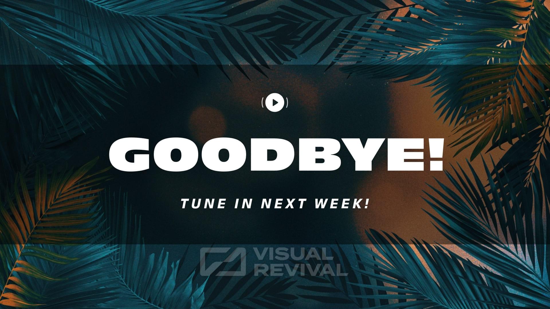 Vibrant Palms Title Slide - Goodbye | Visual Revival